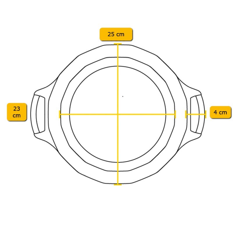 Tava rotunda din fonta pentru placinta 23 cm L-BW9PIE - eMAG.ro
