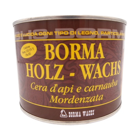Твърд пчелен восък, Borma Wachs, Holz - Wachs, цвят махагон, 500 ml ...