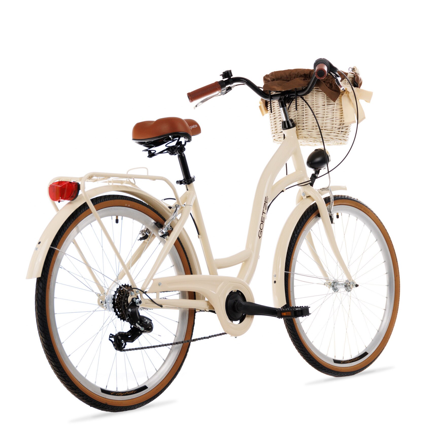 Bicicleta Dama Goetze® Mood 6 viteze Roti din aluminiu marimea 26" Maro ...