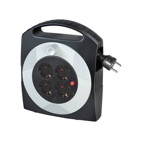 Prelungitor rola cu priza multipla, 4 posturi, 10m, Primera-Line ...