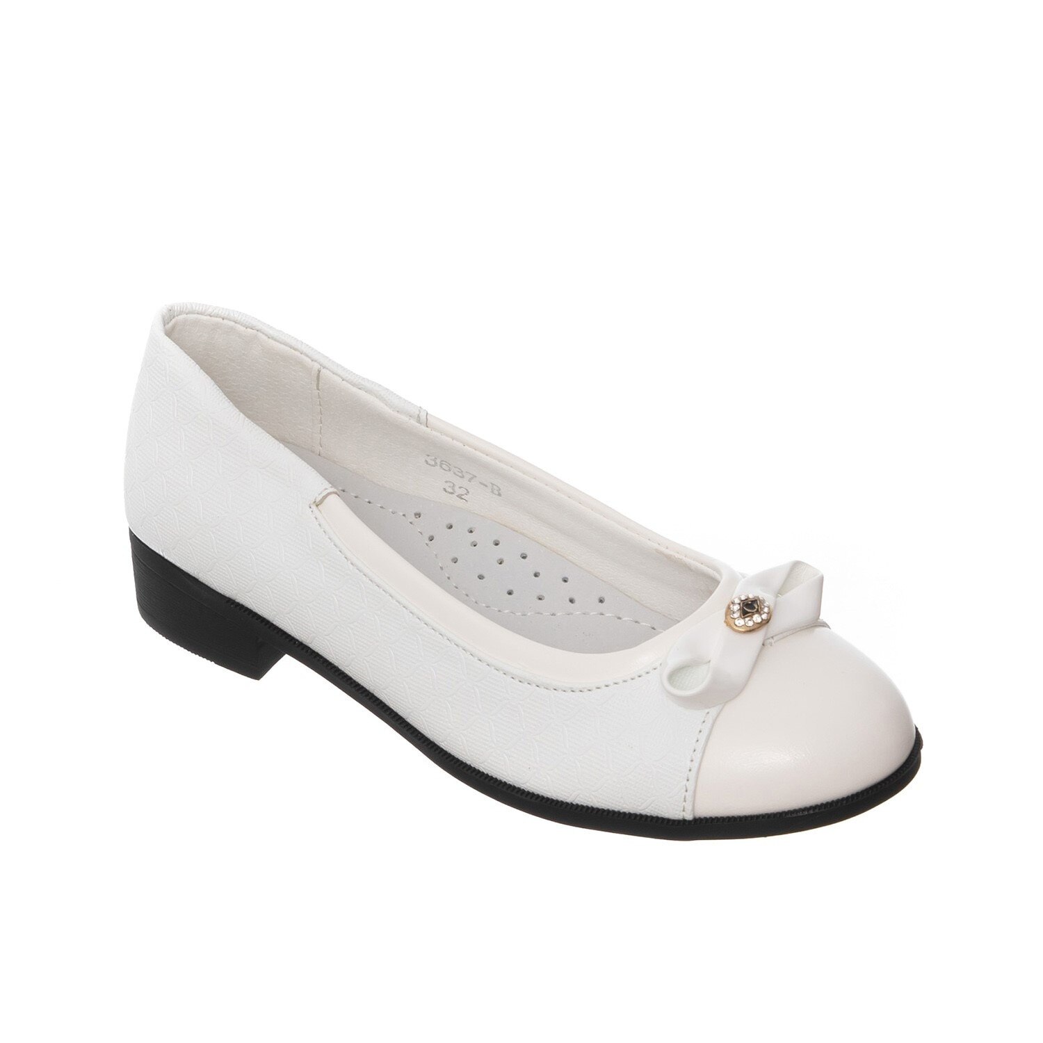 Balerini Copii Amy, Alb, 32 EU, 20.5 cm - eMAG.ro