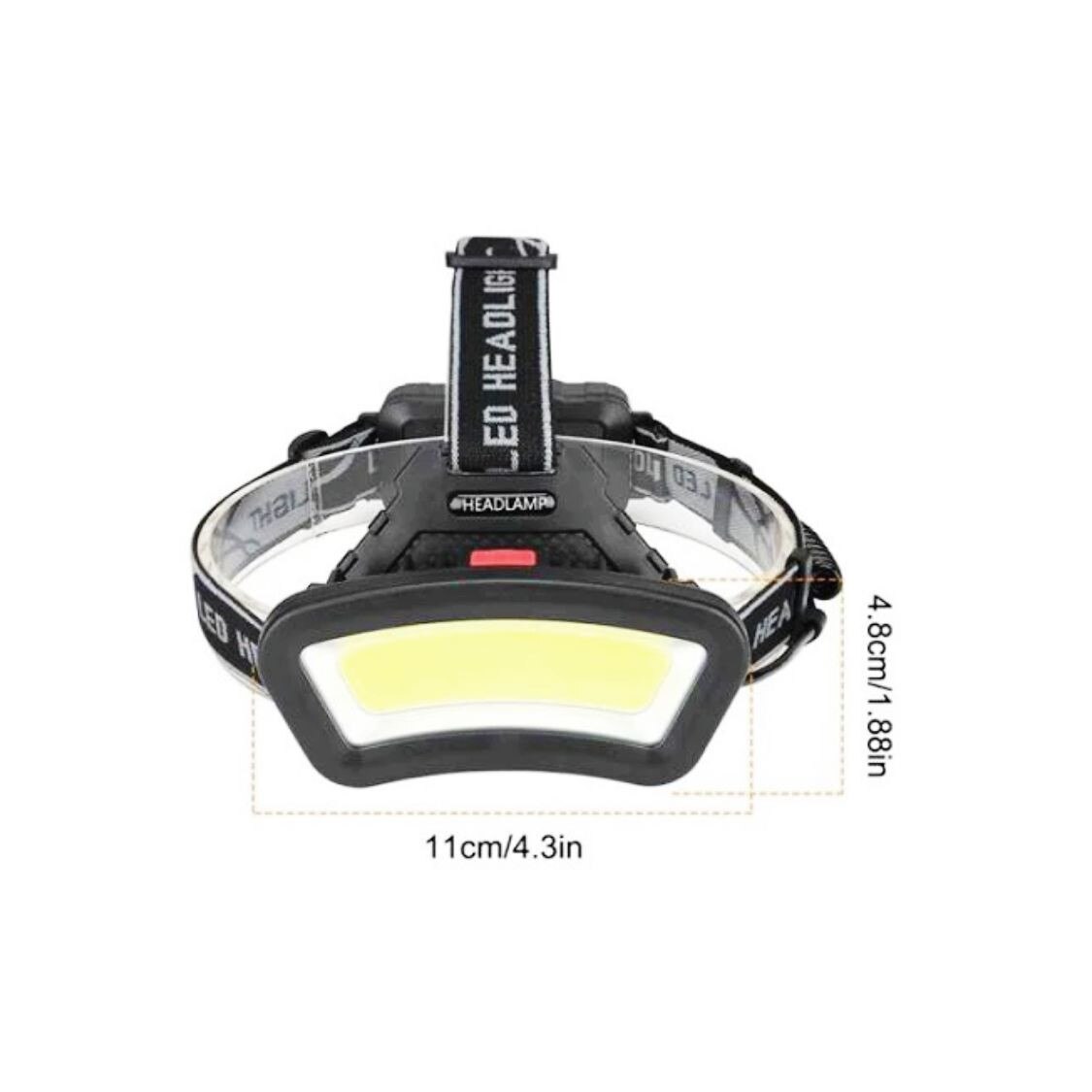 Lanterna de cap cu acumulator inclus, Led COB Ultra-Bright, pescuit ...
