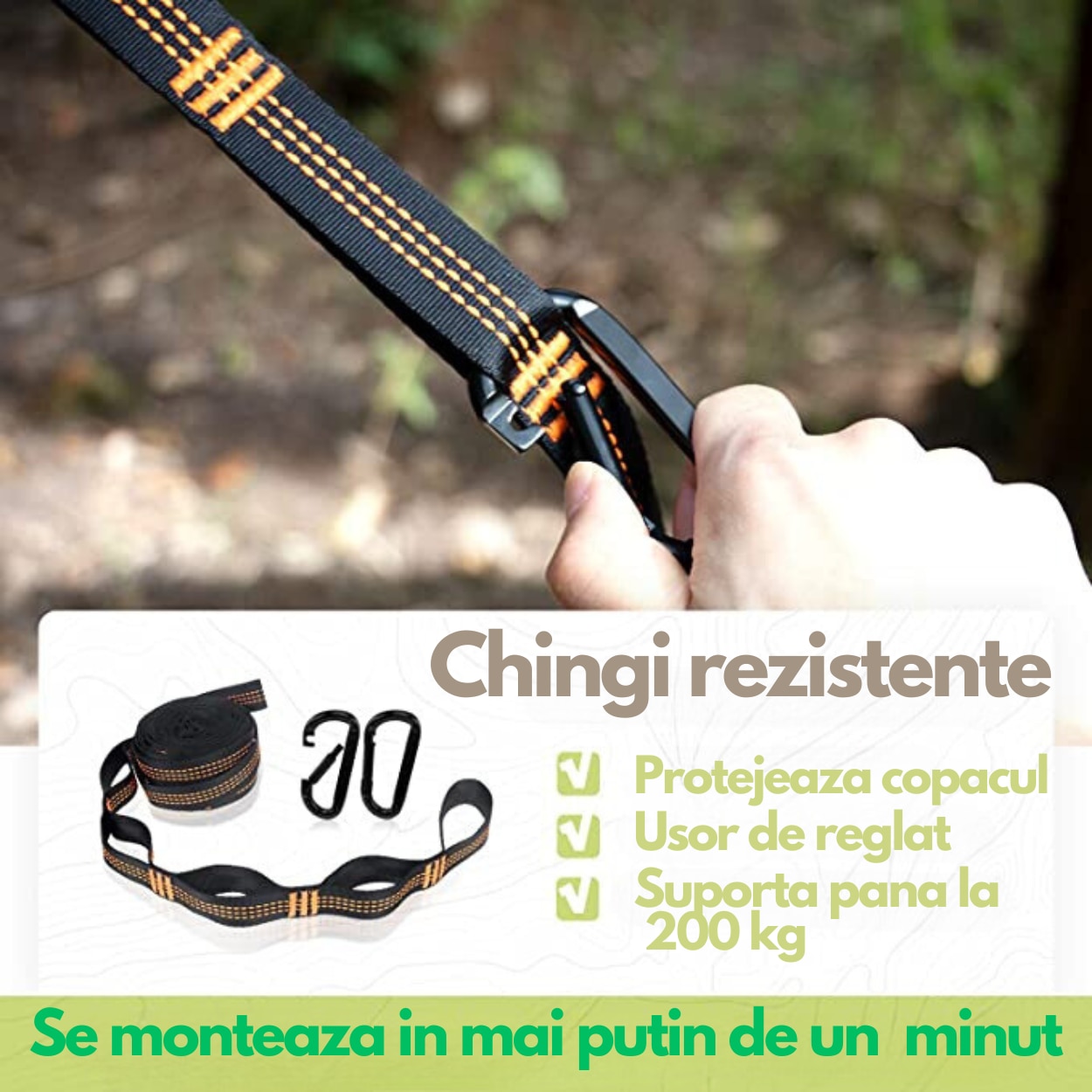 Hamac storeful, din material tip parasuta, ultra usor, ultra portabil ...