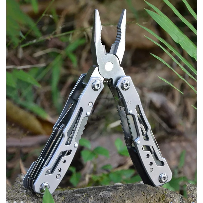 Cleste multifunctional pliabil, 10 Functii, argintiu, Dalimag - eMAG.ro