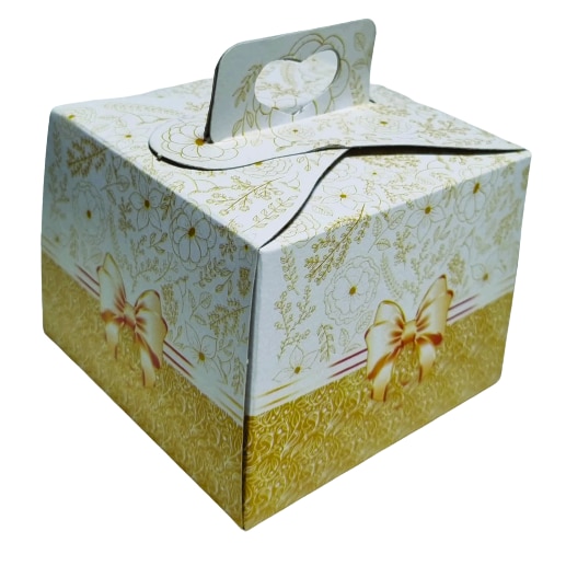 Set 25 Cutii pentru Prajituri, 11x11 cm, Carton Duplex Model Floral ...