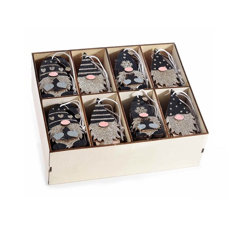 Set 24 ornamente brad Craciun Gnom 4x7.5 cm - eMAG.ro