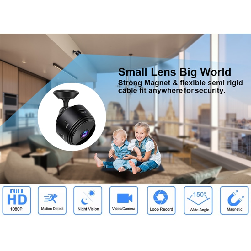Mini Camera de Supraveghere Ultradion A9, Dispozitiv pentru Spionaj ...