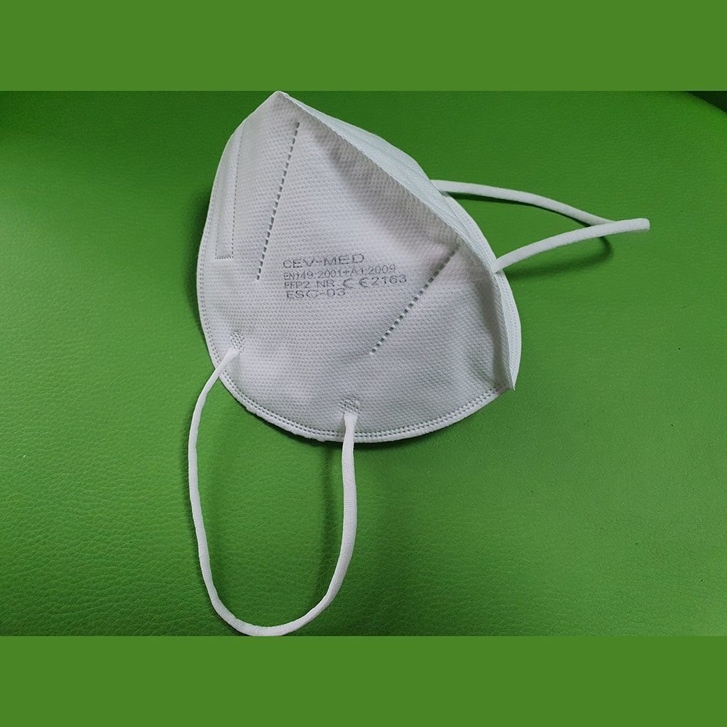 Masca de protectie, FFP2, 5 straturi, ambalata individual, alb, Cev-Med ...