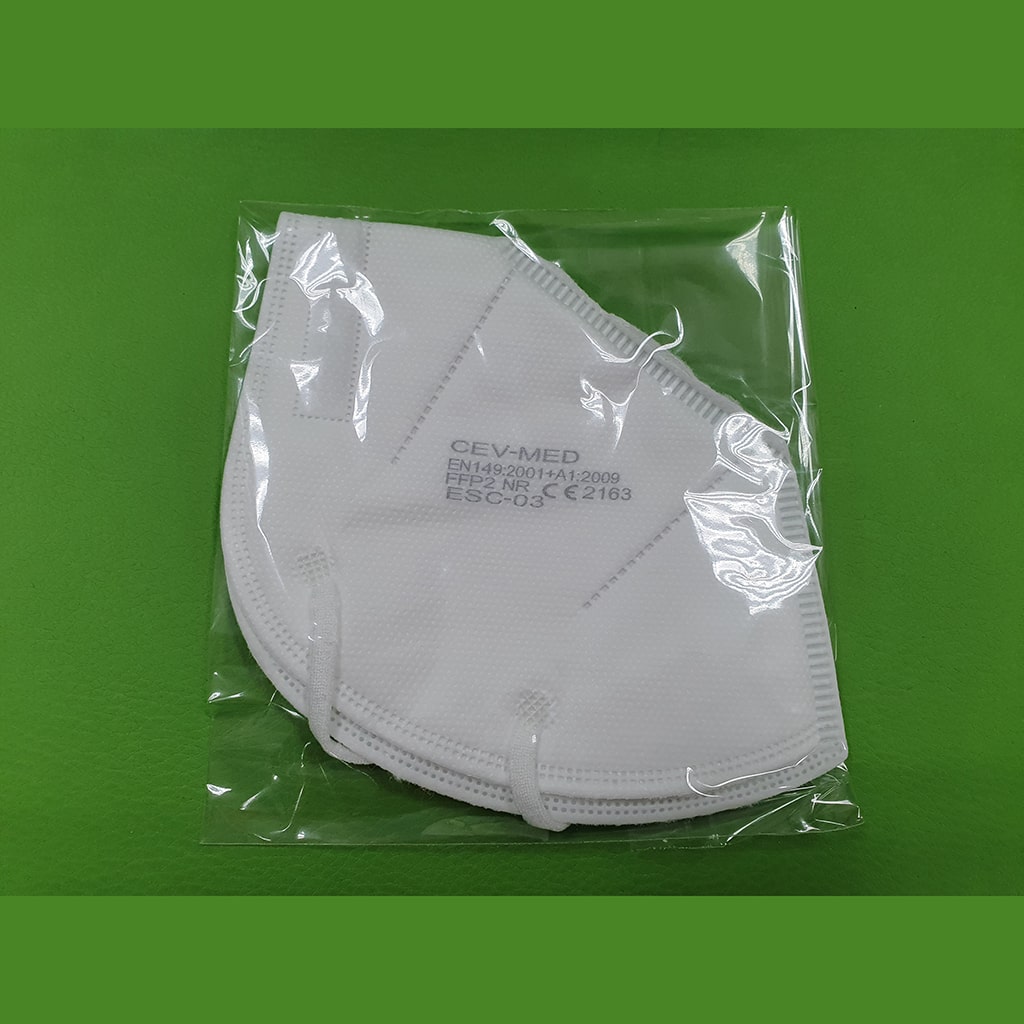 Masca de protectie, FFP2, 5 straturi, ambalata individual, alb, Cev-Med ...