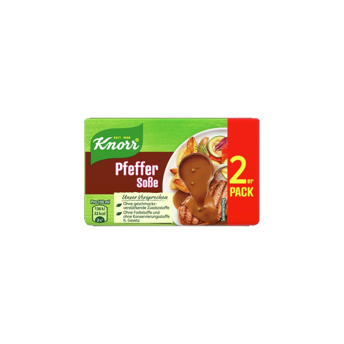 Sos crema, de piper, 2x250ml, Knorr - eMAG.ro