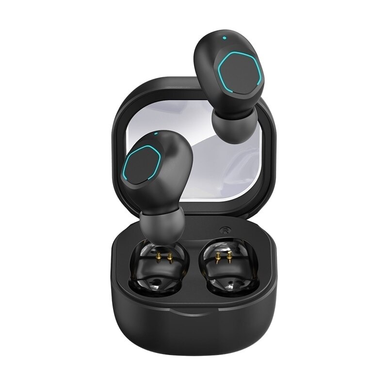Casti wireless M21, PIUJJA, Bluetooth 5.2, Negru - eMAG.ro
