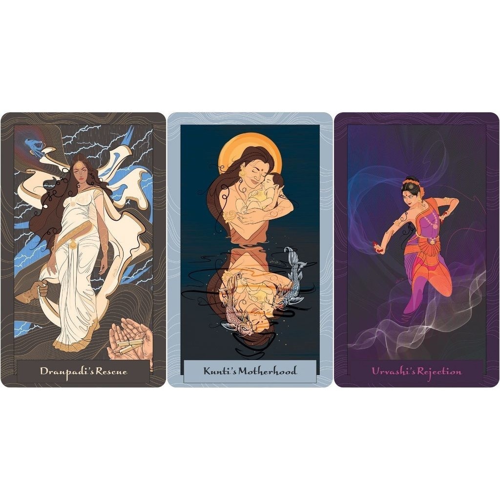 Set 50 carti oracol Wisdom from the Epics of Hind, U.S. Games Systems ...