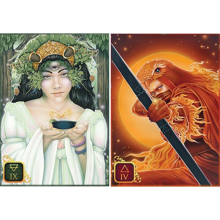 Set 81 carti tarot Dreams of Gaia, Blue Angel Gallery, De Ravynne ...