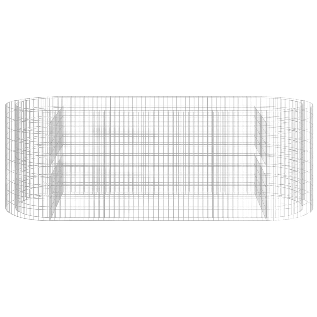 Strat inaltat gabion vidaXL, 300x100x100 cm, fier galvanizat - eMAG.ro