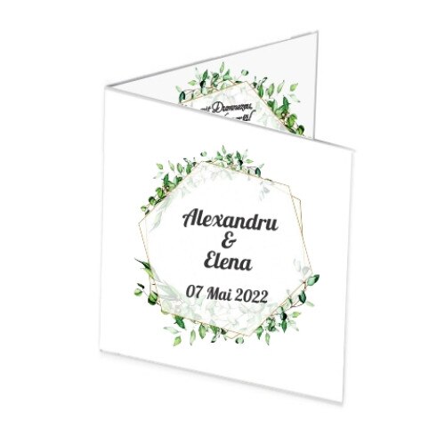 Invitatie Nunta, Model IC16, 14.8×15.7cm, Fara plic - eMAG.ro