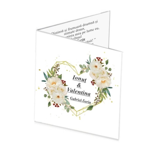 Invitatie Nunta, Model IC13, 14.8×15.7cm, Fara plic - eMAG.ro