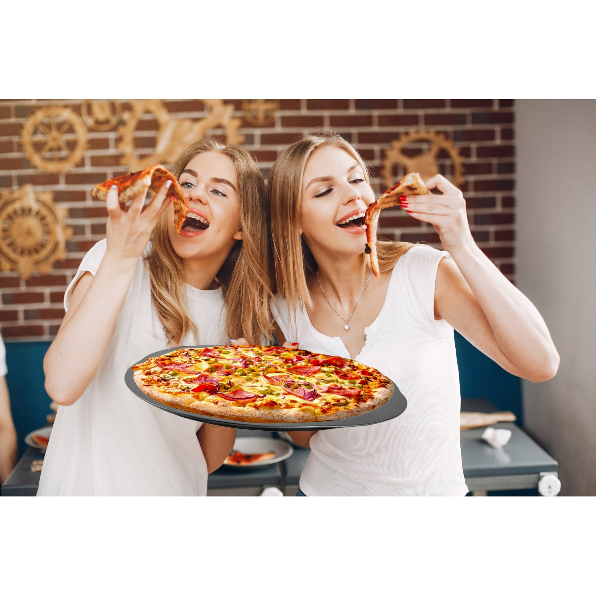 Tava pentru pizza, Zola®, rotunda cu gaurele, anti-aderenta, diametru ...