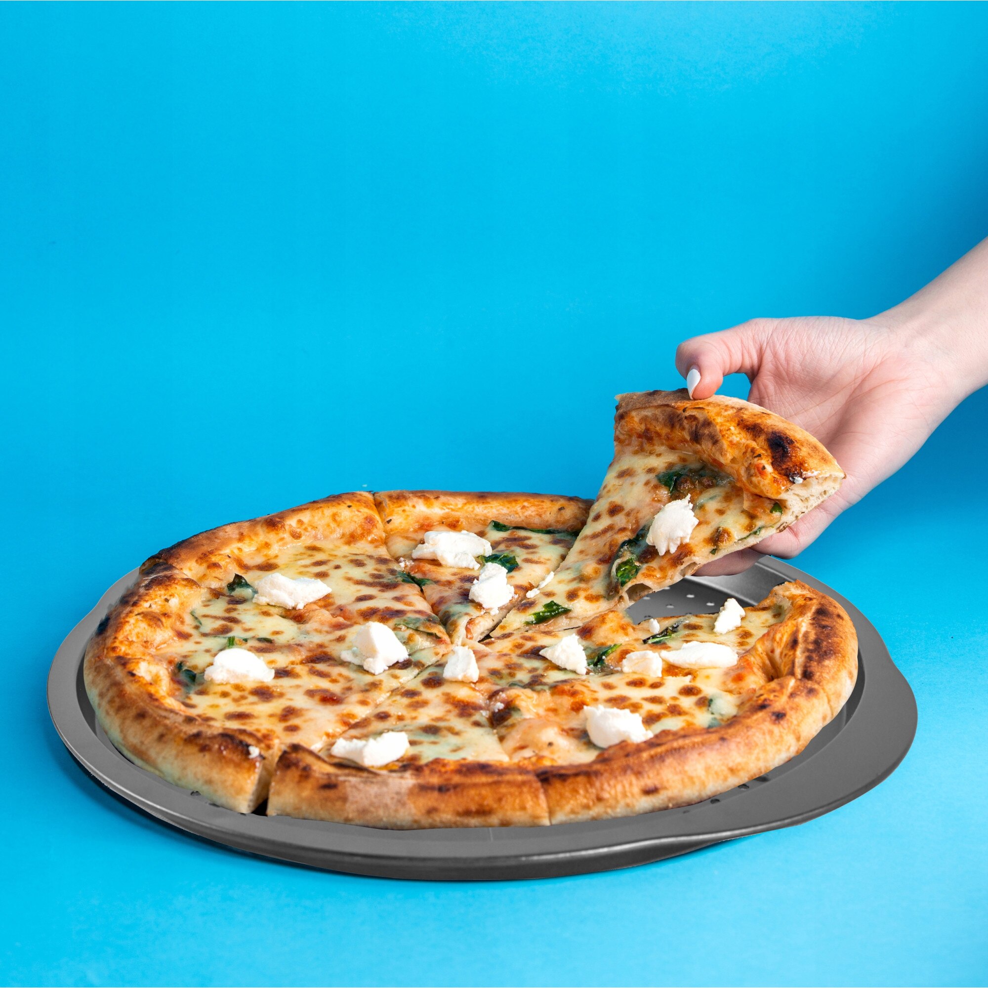 Tava pentru pizza, Zola®, rotunda cu gaurele, anti-aderenta, diametru ...