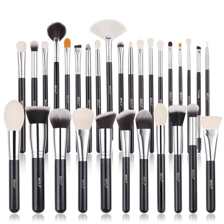 Set 30 pensule Make-up Beili Upgraded Black 30, negru, Par natural ...