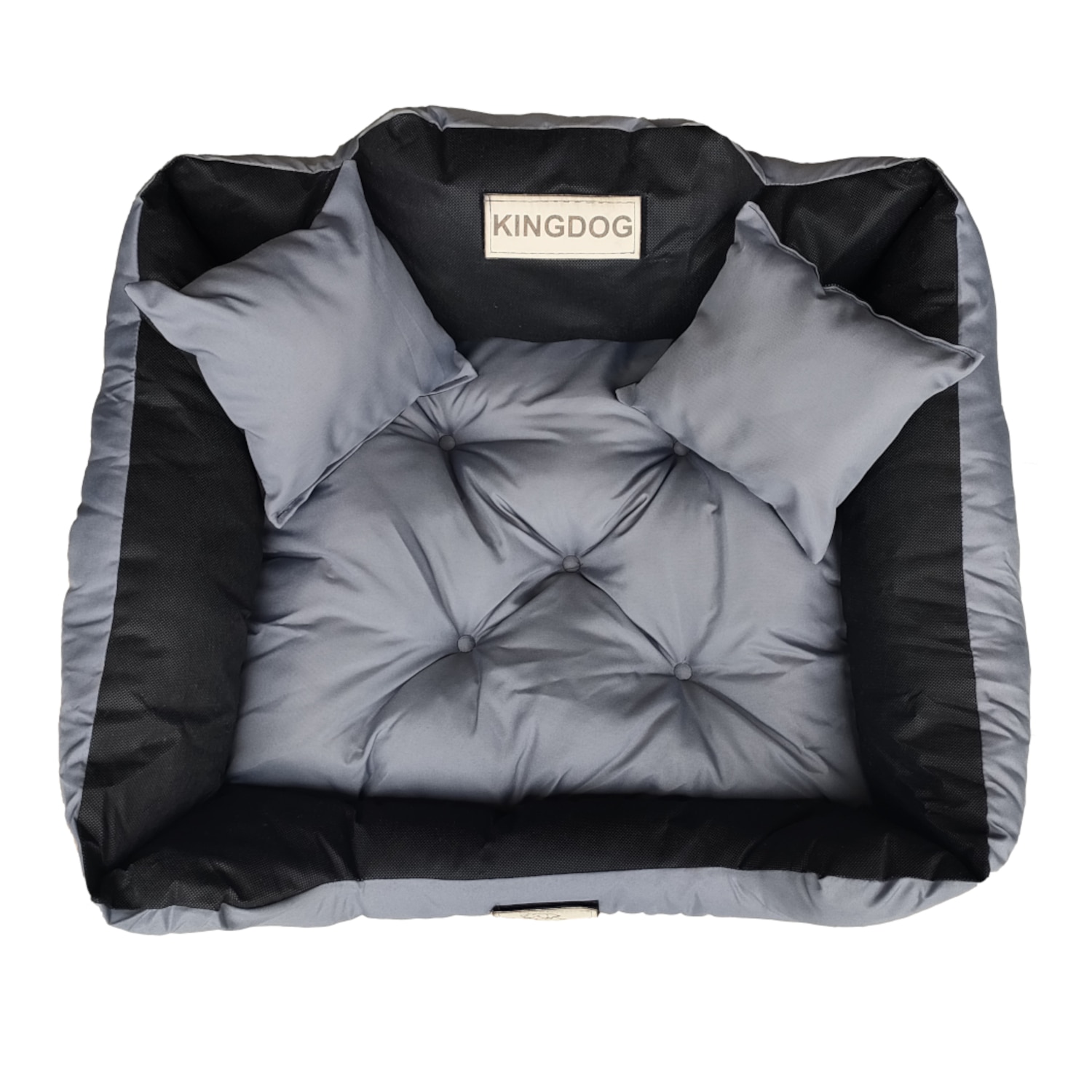 Pat pentru caini, 75 x 65 cm, gri - eMAG.ro