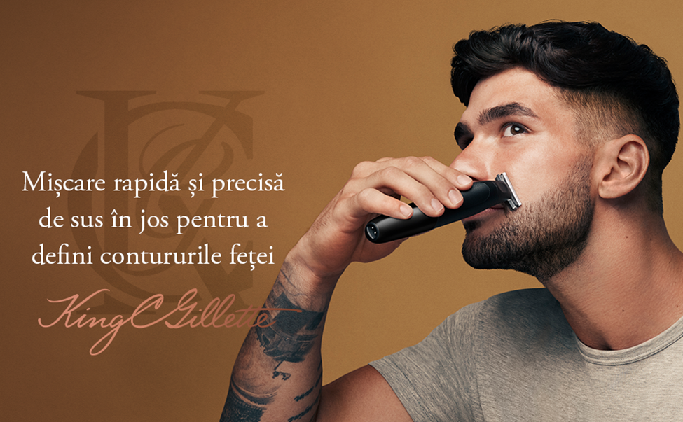 Aparat hibrid de barbierit si tuns barba King C. Gillette Style Master ...