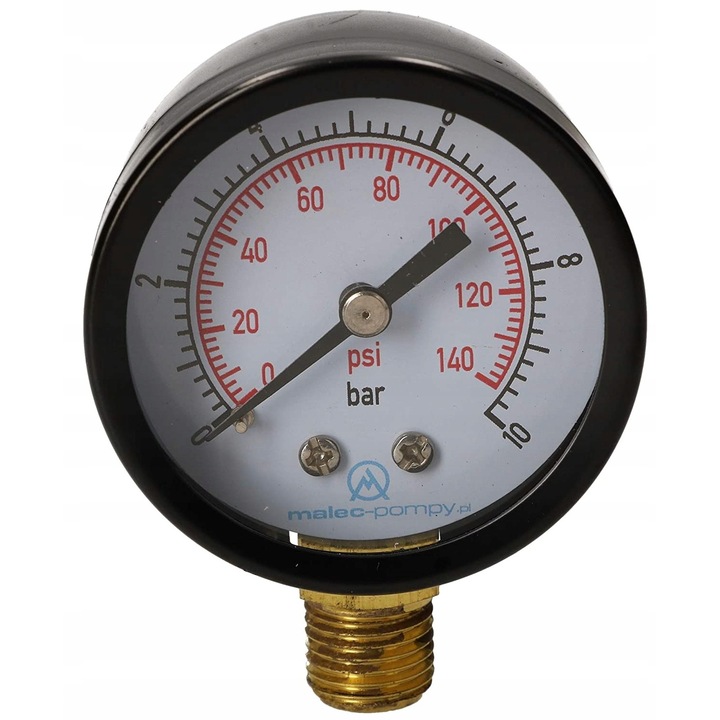 Manometru 0-10 bar manometru de presiune a apei 1/4 - eMAG.ro