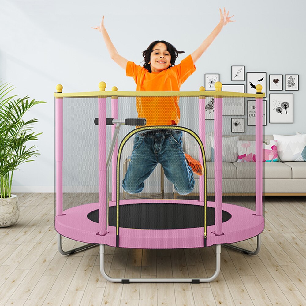 Trambulina pentru copii, Euotboup, 140 cm, Roz - eMAG.ro
