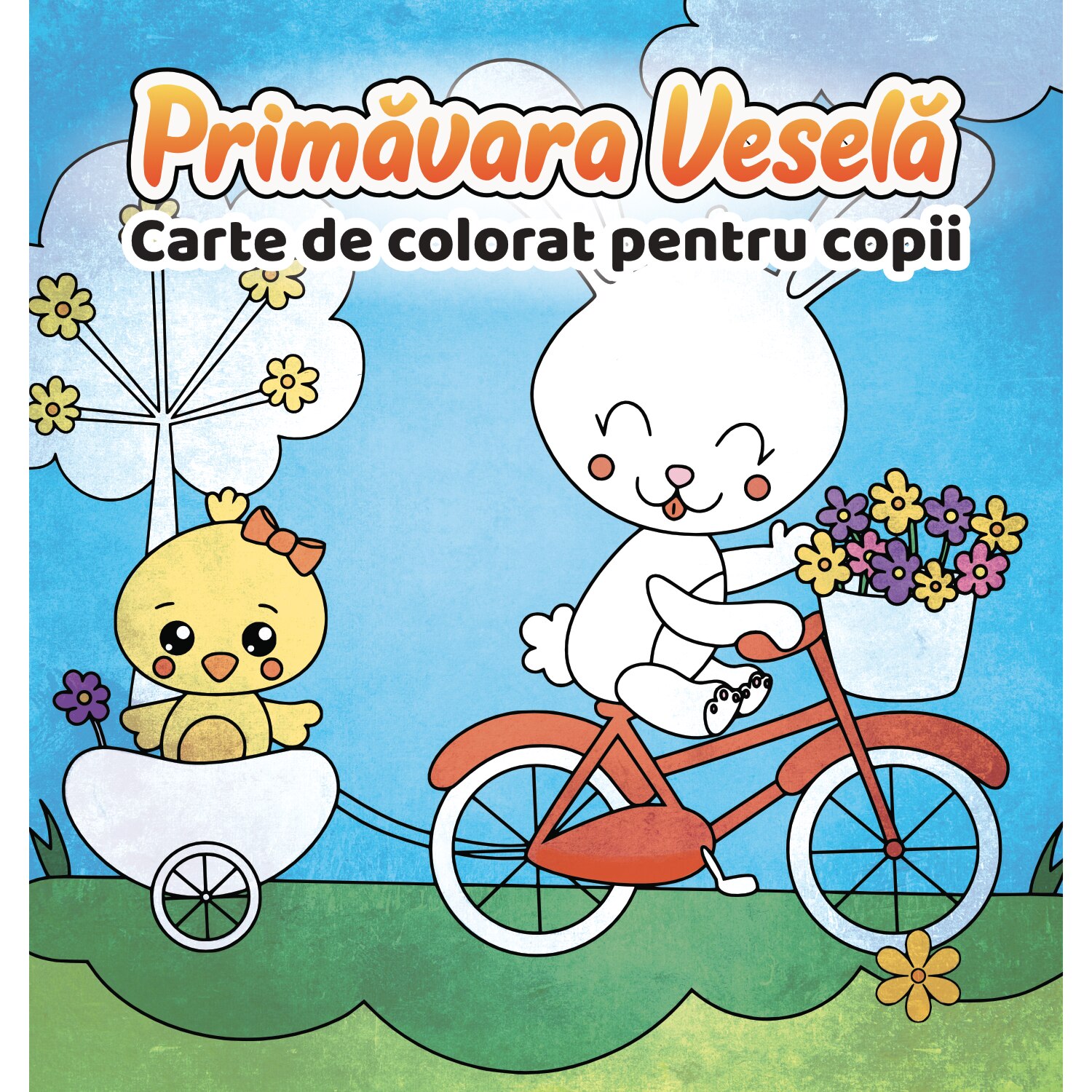 Carte de colorat pentru copii, Primavara Vesela, 2022, 52 pagini - eMAG.ro