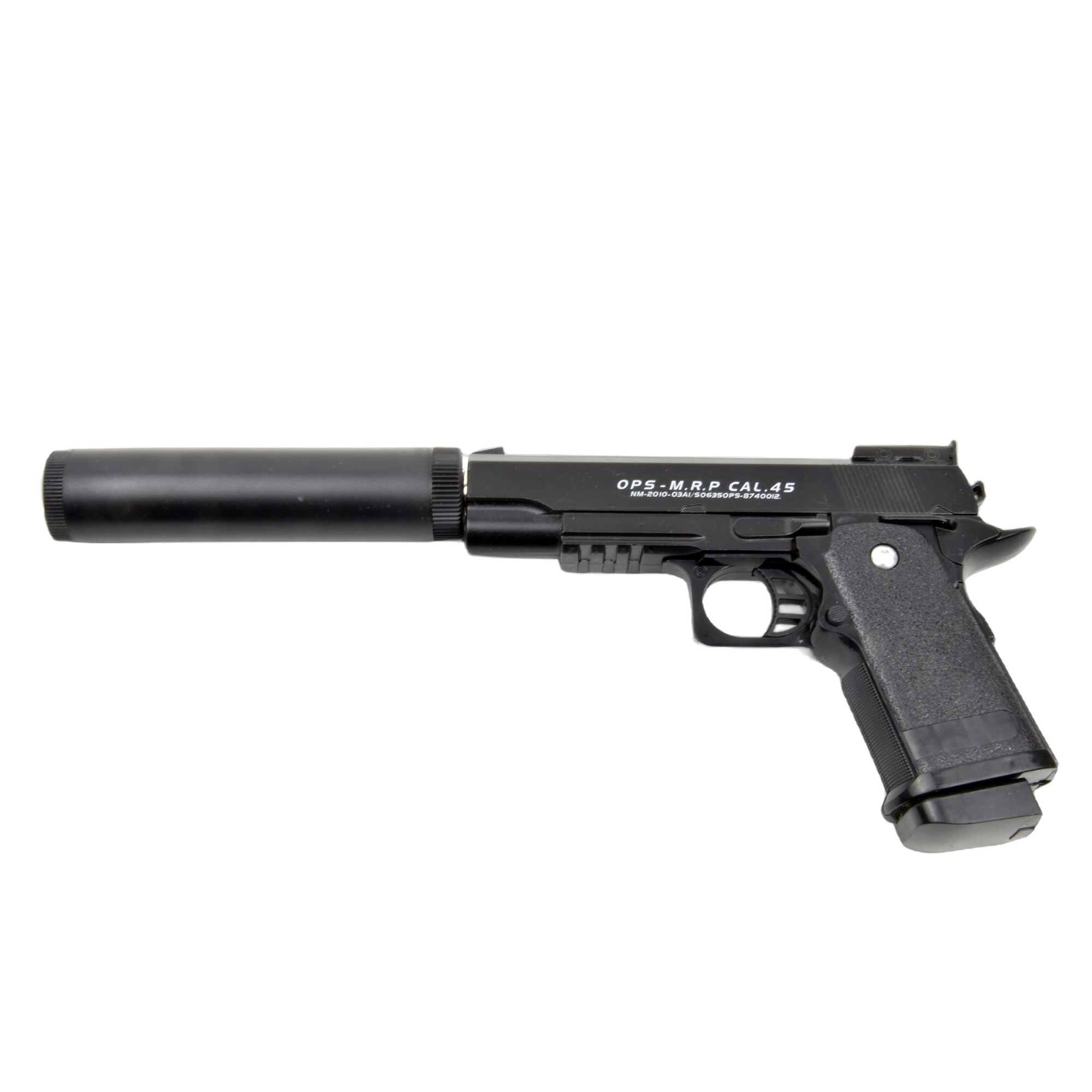 Pistol cu amortizor metalic, 6mm, 180 FPS, 400g, Negru - eMAG.ro