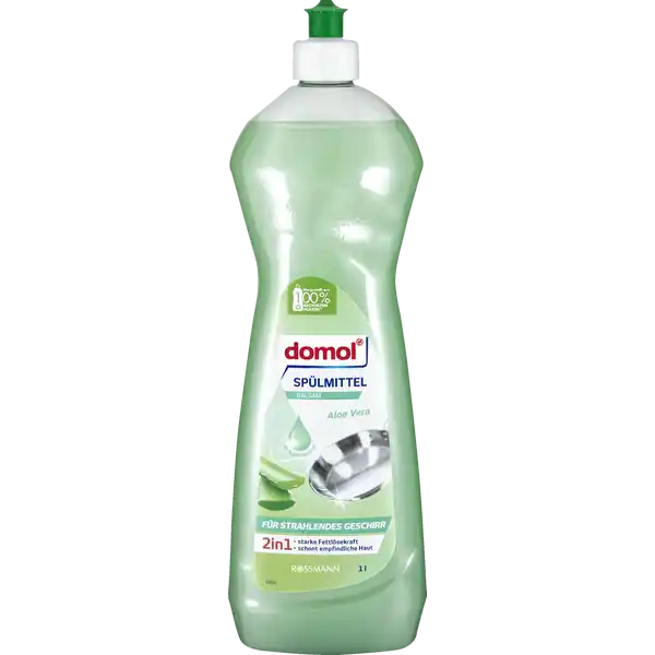 Detergent de vase 2 in 1 cu balsam aloe vera, Domol, 1l - eMAG.ro