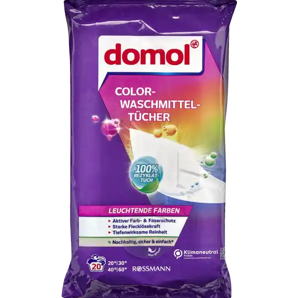 Detergent rufe automat, colorate, Domol, servetele, 20 bucati - eMAG.ro