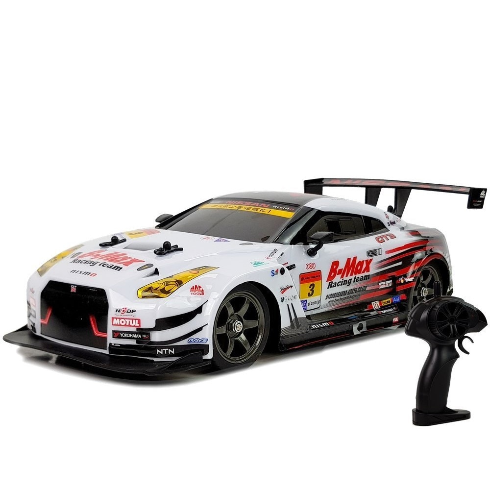 Masina de curse RC Drift Alb Nissan, Lean Toys, Telecomanda inclusa, +6 ...