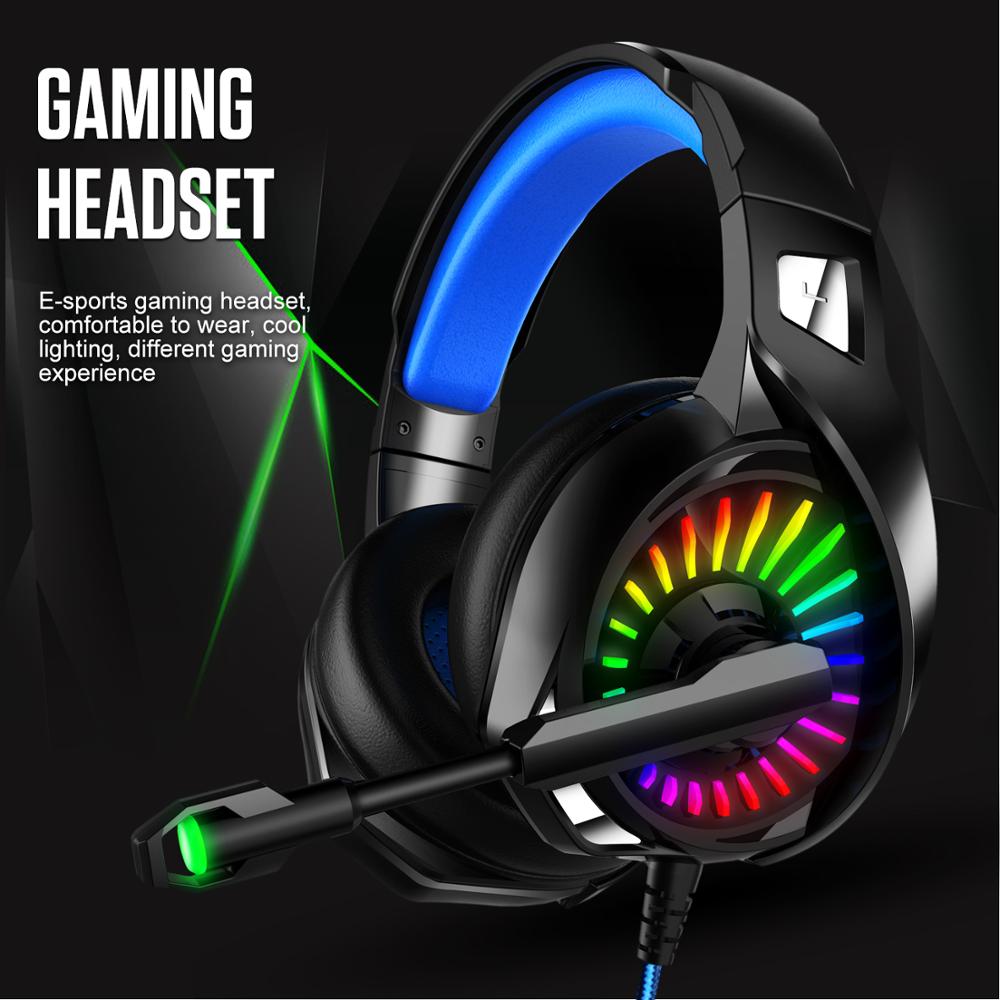 Casti gaming profesionale, cu microfon, control volum, perne moi ...