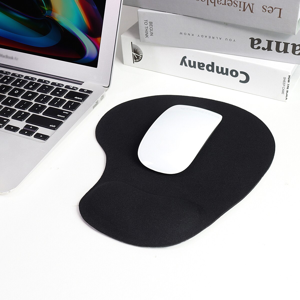 Mousepad cu suport pentru mana, Ergonomic, Silicon / Lycra, Negru - eMAG.ro