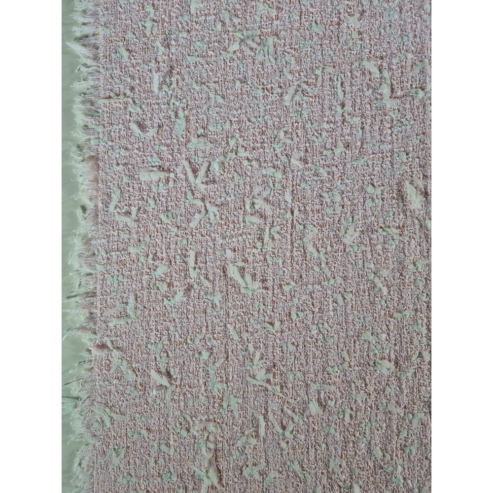 Stofa bucle cu zulufi - design fantezie, D Donarosso, 100x100 cm, Roz ...