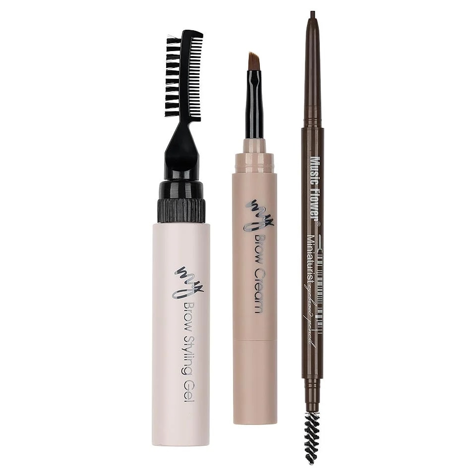 Kit Sprancene 3 in 1 Music Flower My Brow Kit, Dark Brown - eMAG.ro