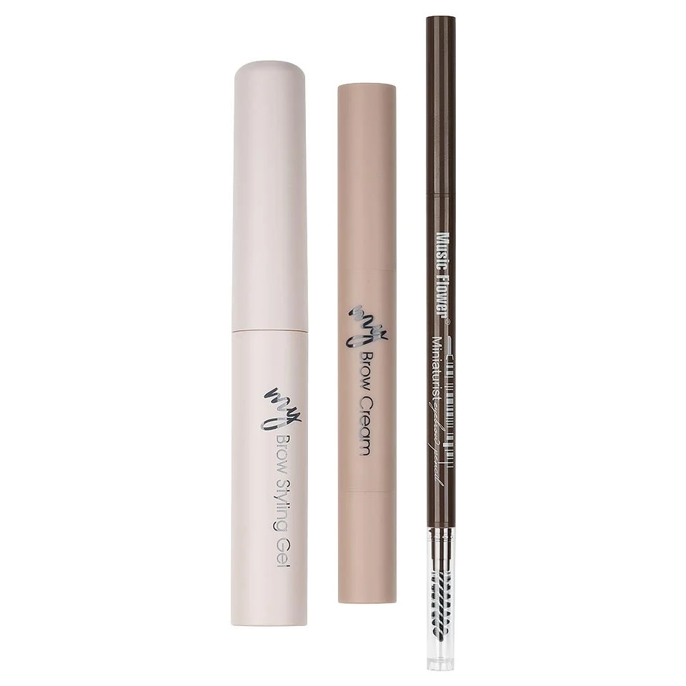 Kit Sprancene 3 in 1 Music Flower My Brow Kit, Dark Brown - eMAG.ro