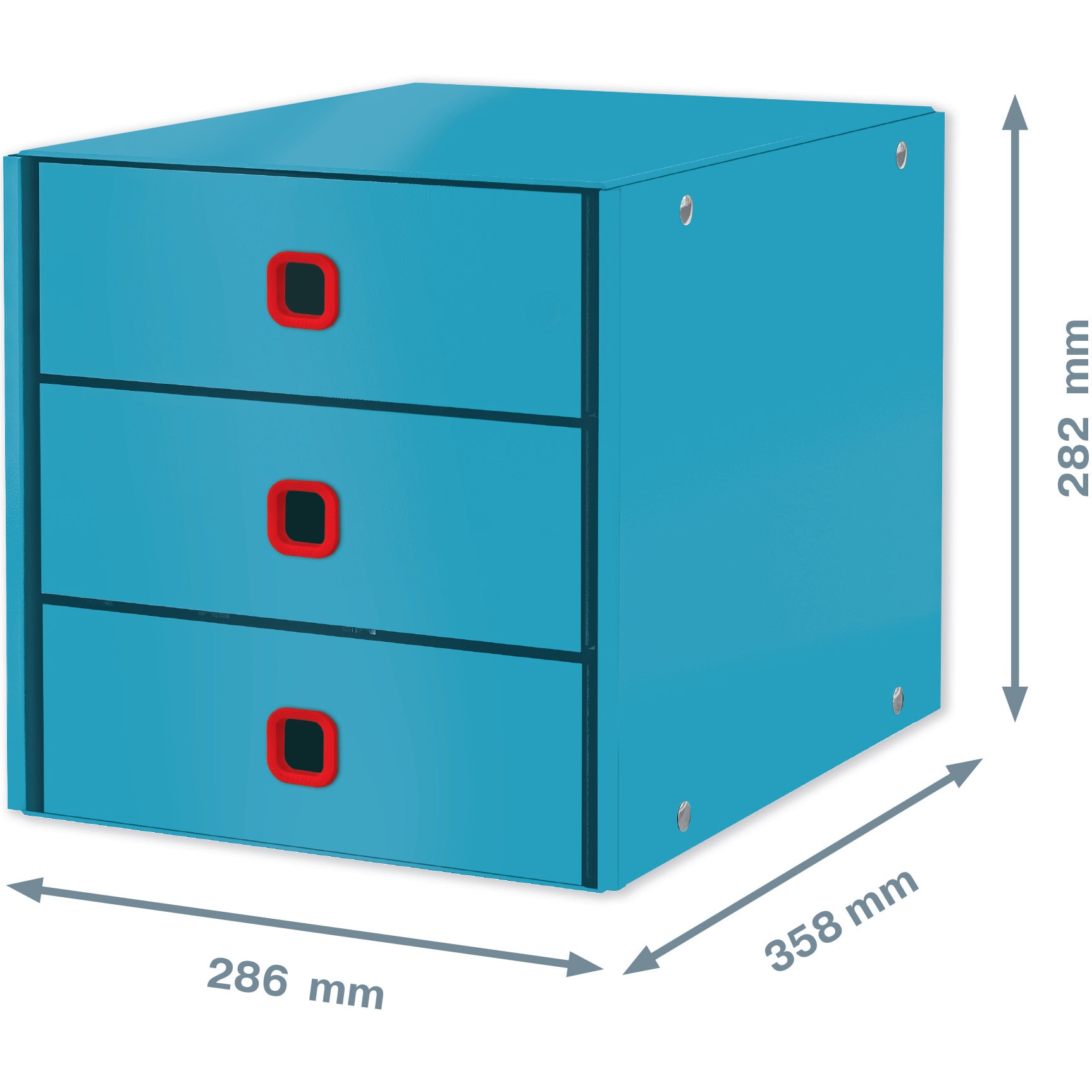 Leitz Cozy Click & Store fiókos szekrény, 3 fiók, laminált karton ...