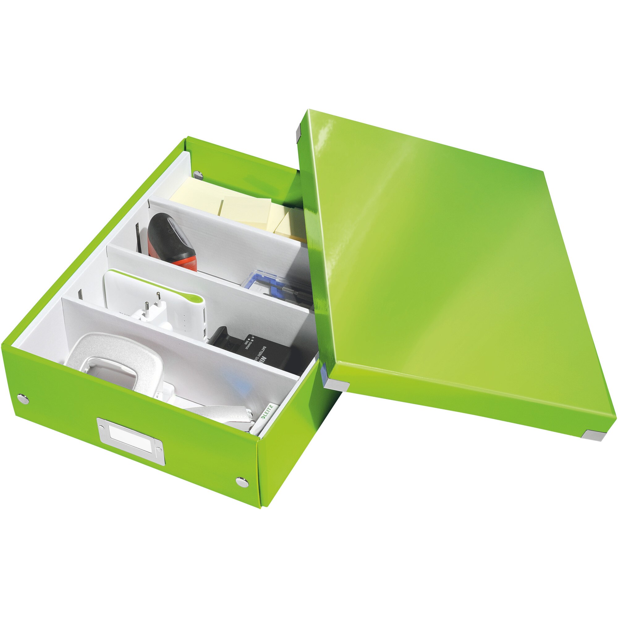 Cutie depozitare Leitz WOW Click & Store Organizer, carton laminat ...