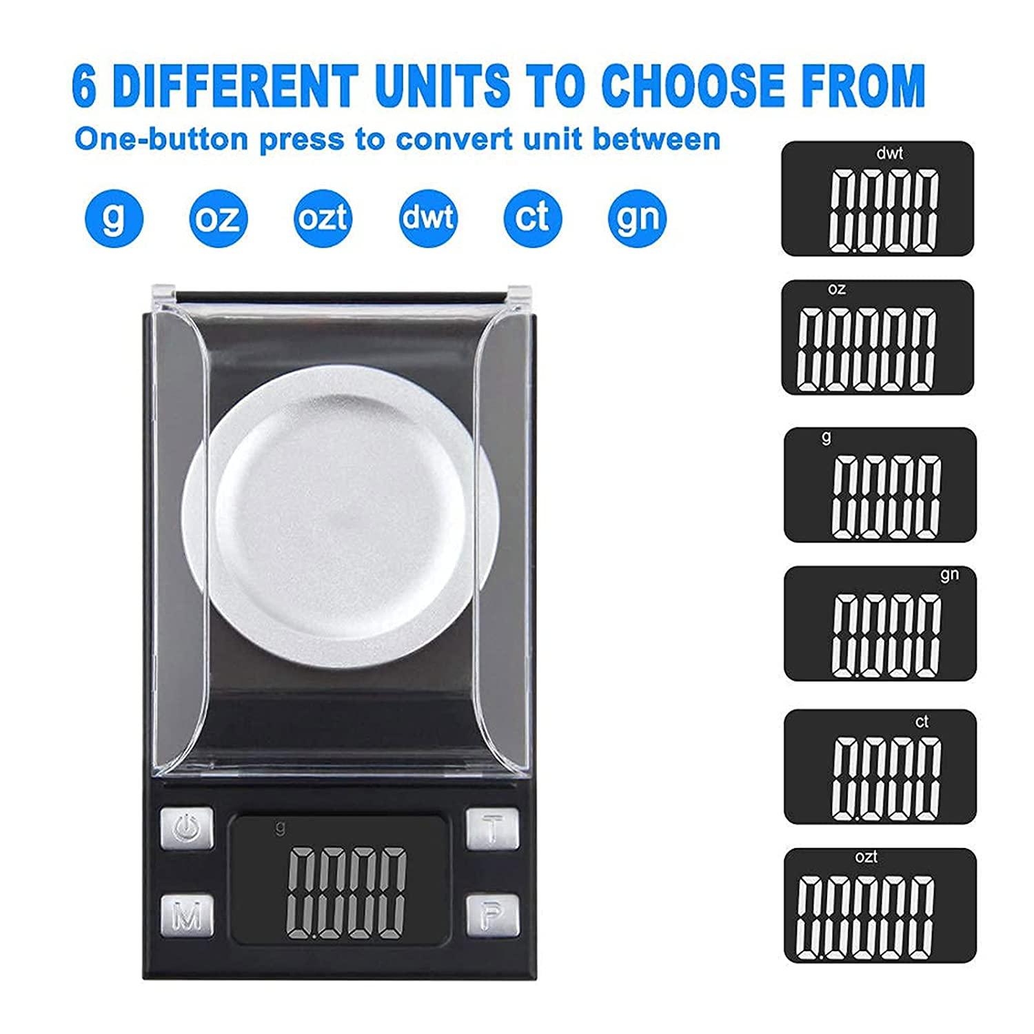 Mini cantar digital de buzunar, 50 g / 0,001 g, Plastic, Negru - eMAG.ro