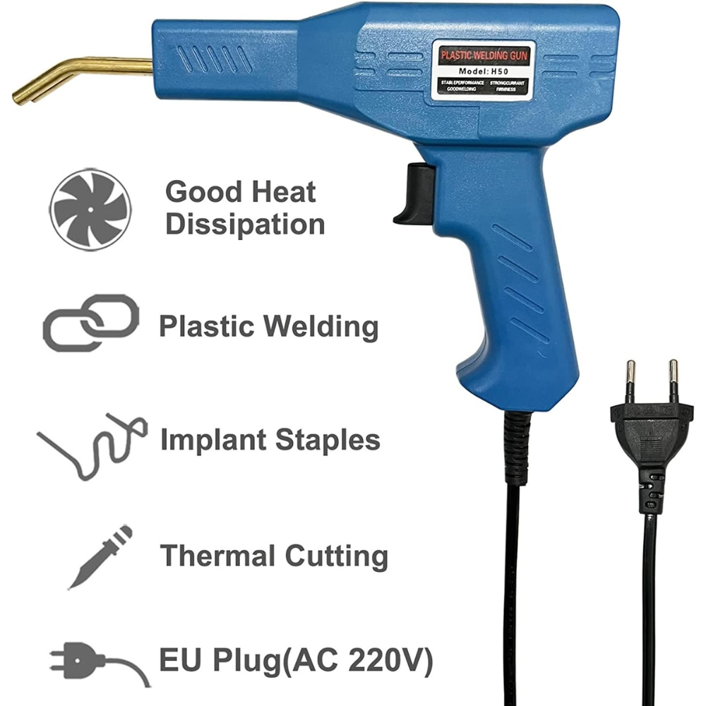 Aparat profesional pentru lipit si sudat plastic, Putere 50W, Kit Trusa ...