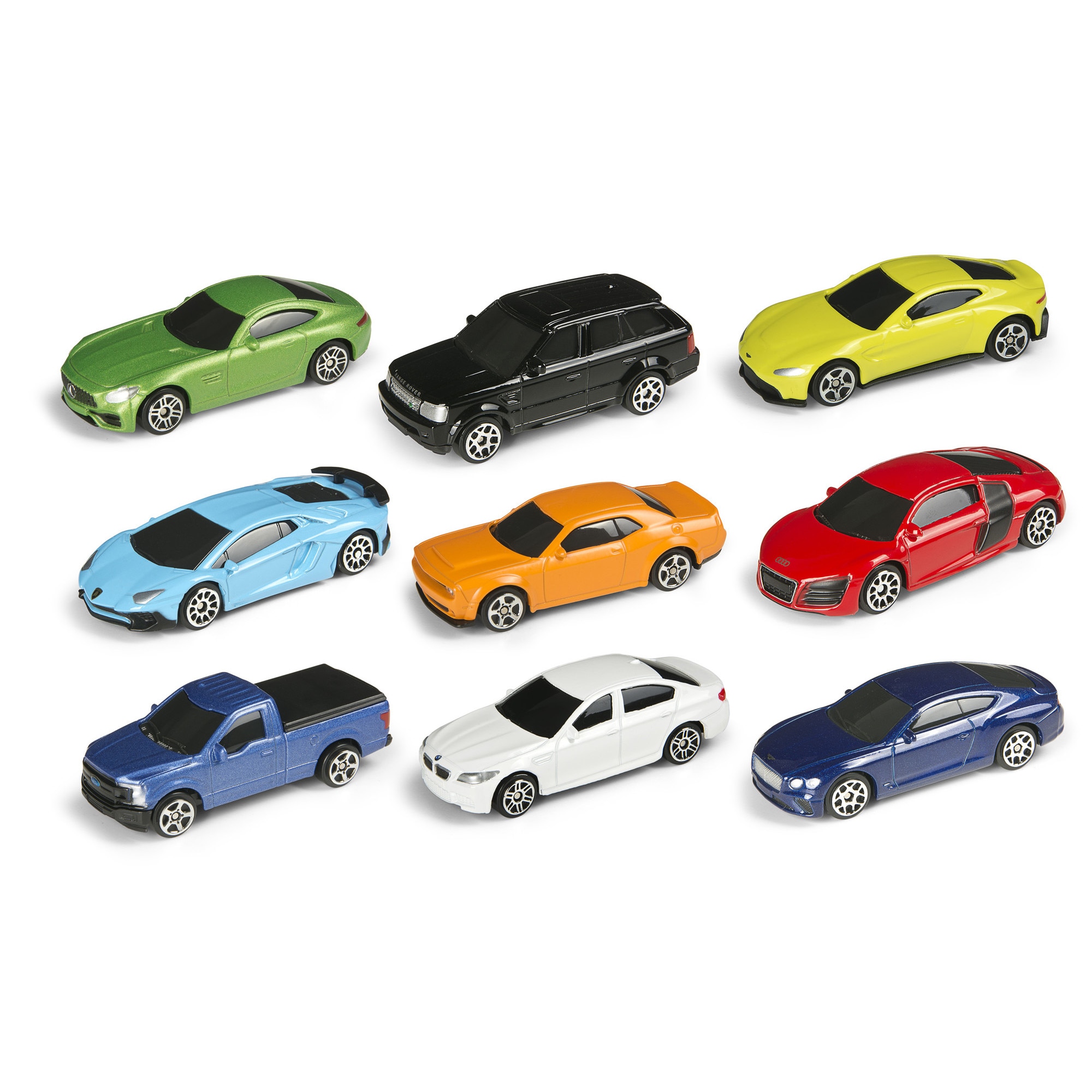 Set masini, colectie de 9 piese, colorate, Leomark - eMAG.ro