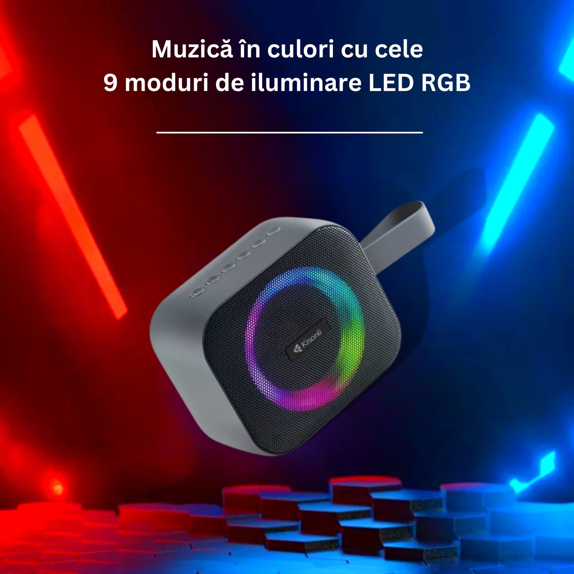 Boxa portabila Wireless, Bluetooth 5.0, Rezistenta la apa si socuri ...