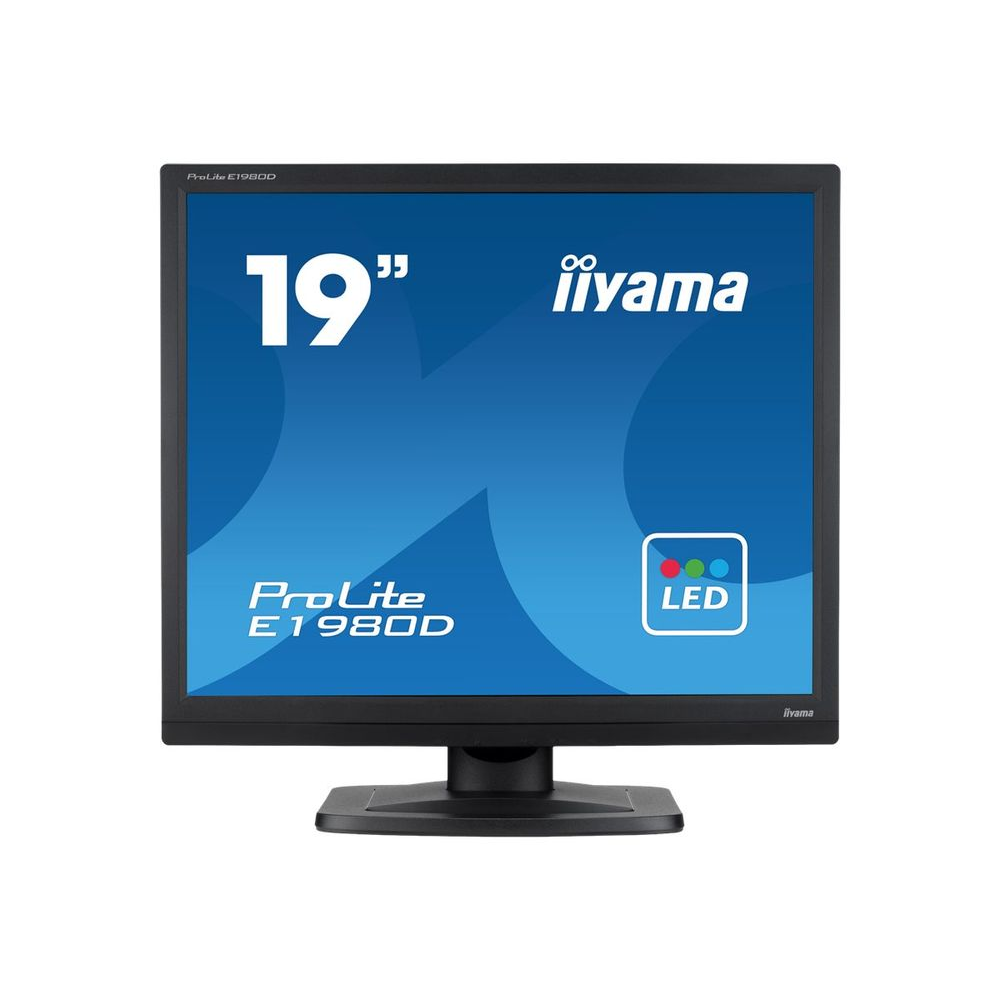 Iiyama ProLite E1980D-B1 LED display 48,3 см (19") 1280 x 1024 пиксела XGA Черен - eMAG.bg