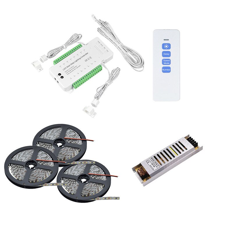 Kit Iluminat Trepte in cascada Cu 2 Senzori, Banda LED si sursa de alimentare ZenLED - eMAG.ro