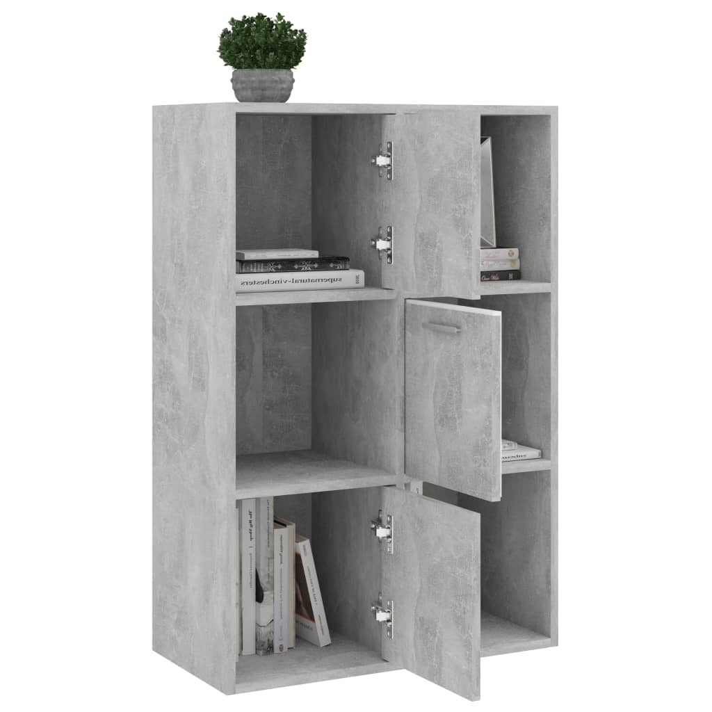 Dulap de depozitare, gri beton, 60 x 29,5 x 90 cm, PAL, pentru carti ...
