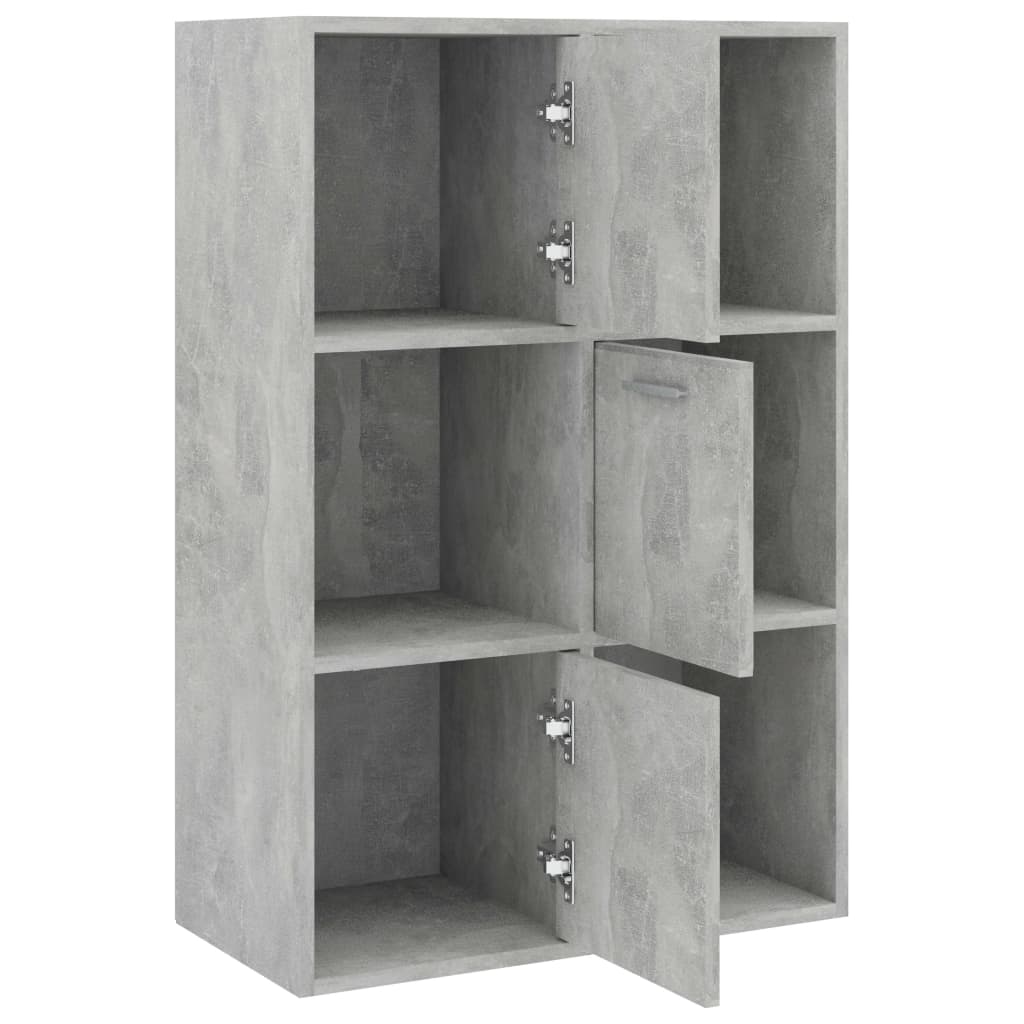 Dulap de depozitare, gri beton, 60 x 29,5 x 90 cm, PAL, pentru carti ...