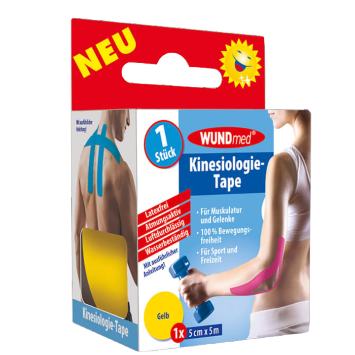 Banda kinesiologica galbena 5 cm x 5 m - eMAG.ro