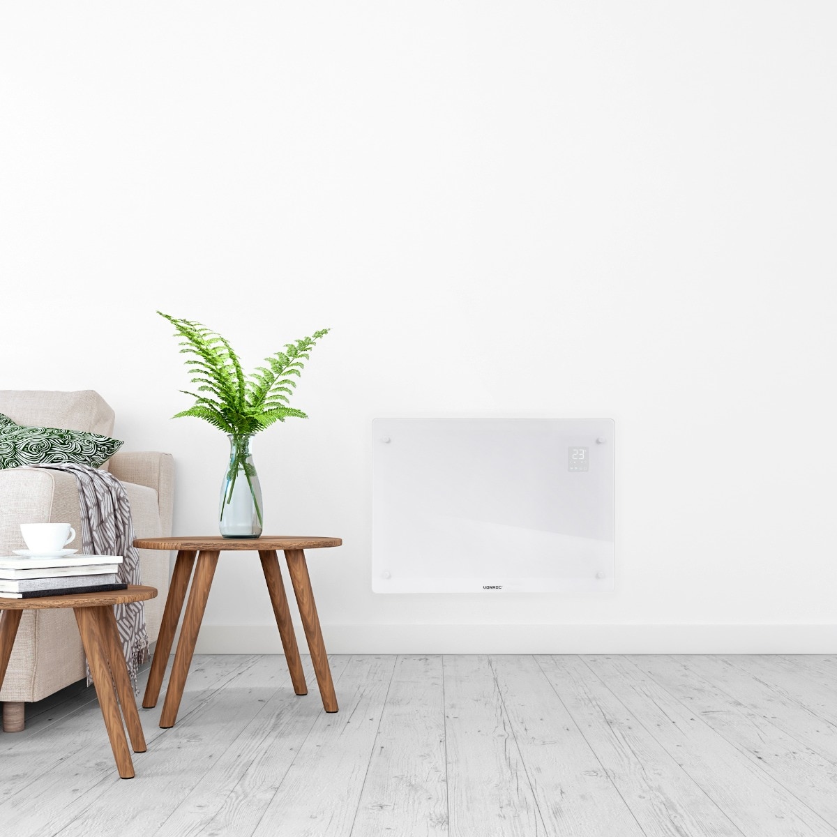 Електрически конвектор VONROC, CH511AC_WHITE, Луксозен, 1500 W, Wi-Fi ...