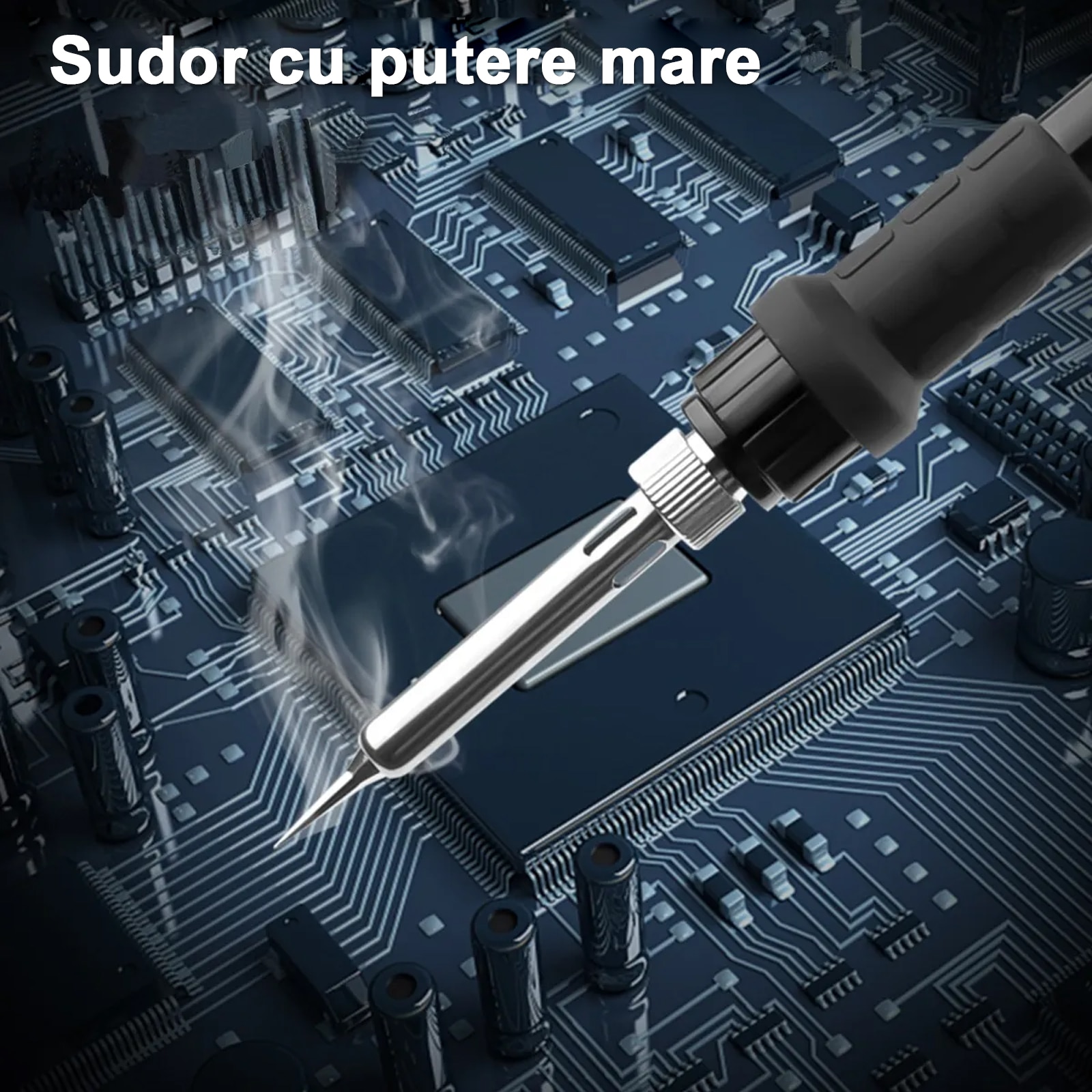 Statie fier de lipit si reluare cu aer cald 2in1, GOXAWEE, 750 W, 220 V ...